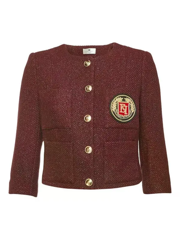 Elisabetta Franchi Tweed Buttoned Jacket