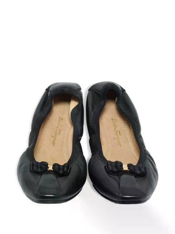 FERRAGAMO My Joy Leather Ballet Flats