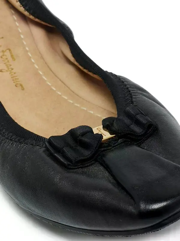 FERRAGAMO My Joy Leather Ballet Flats