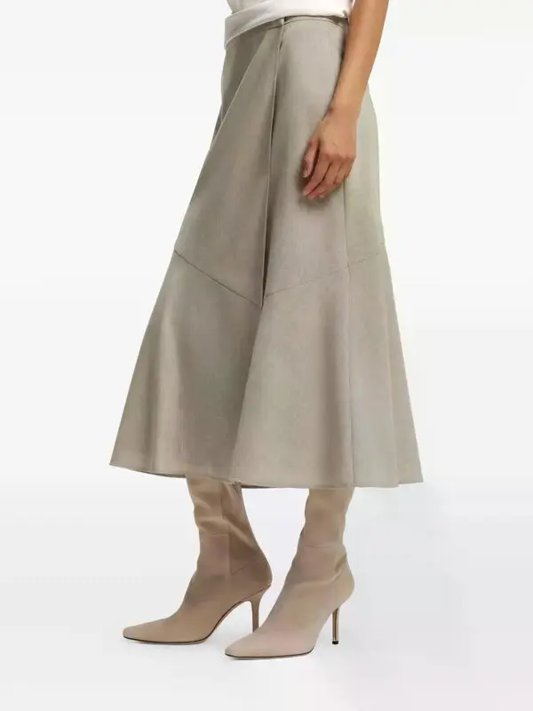 BOSS Panelled A-line Midi Skirt