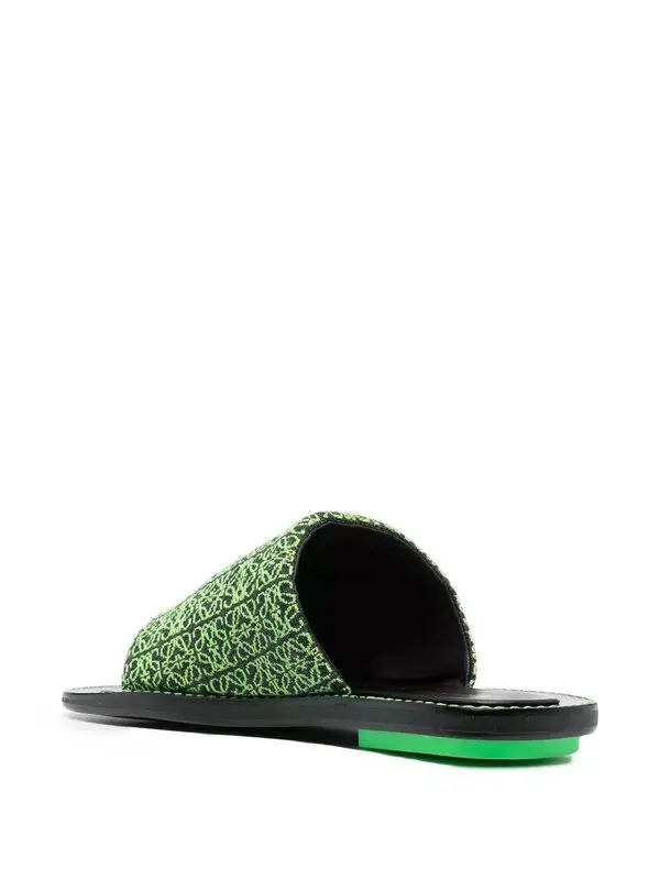 Loewe Jacquard-logo Flat Sandals