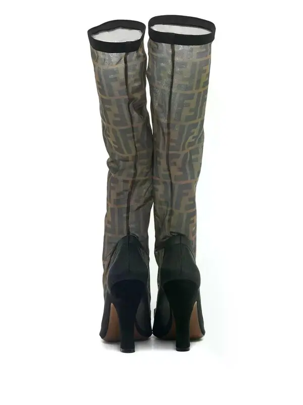 Fendi Colibri Zucca-patterned Knee High Boots