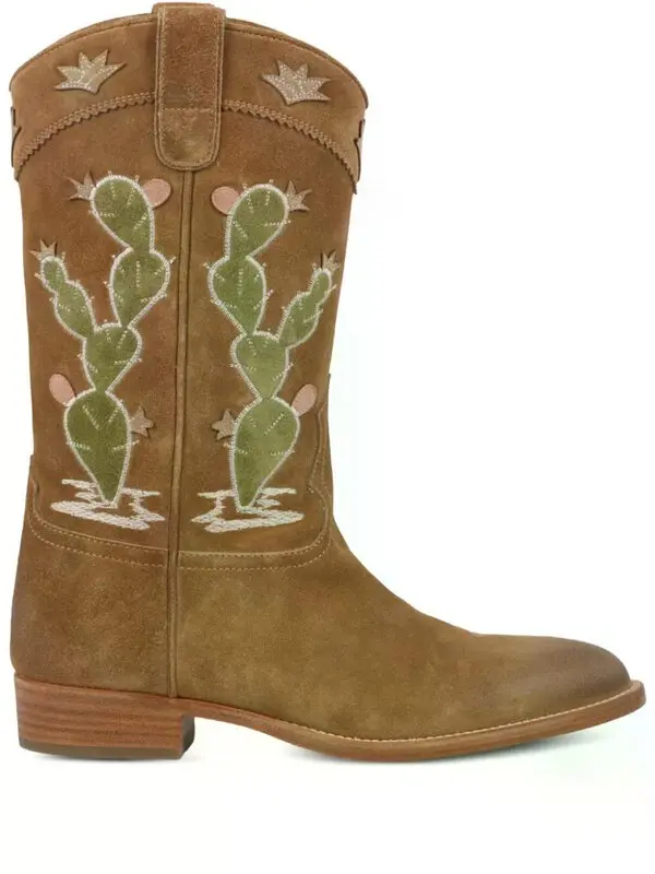 Sartore Cactus-embroidered Boots