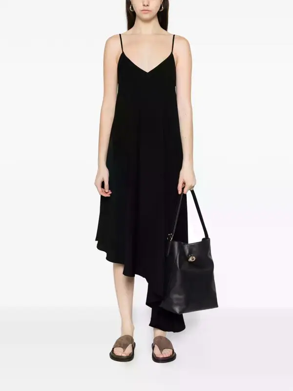 HERSKIND V-neck Asymmetric Midi Dress