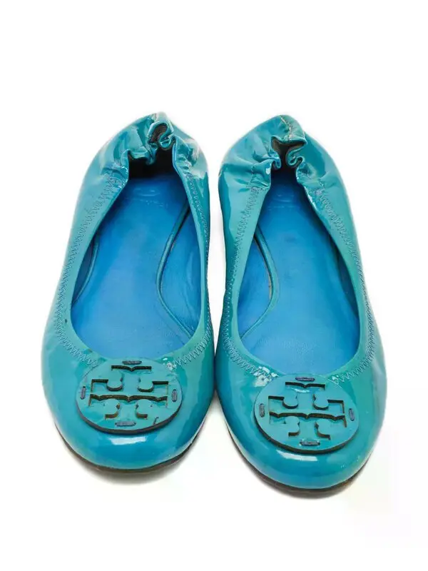 Tory Burch Minnie Logo Ballet Flats - Blue