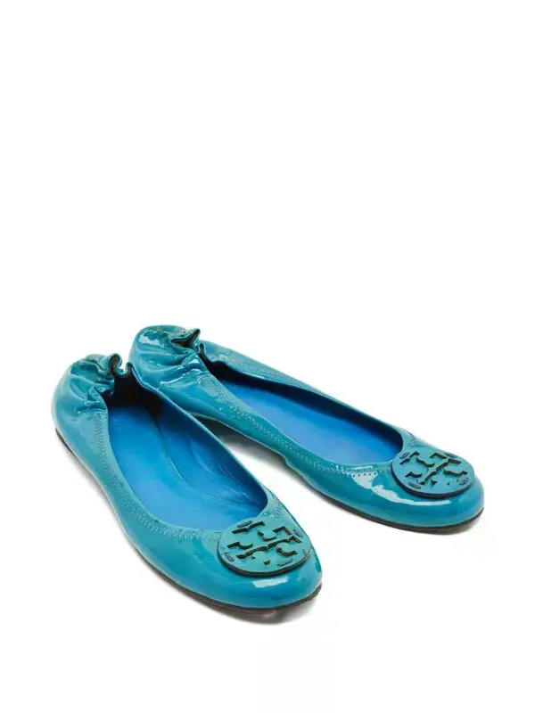 Tory Burch Minnie Logo Ballet Flats - Blue