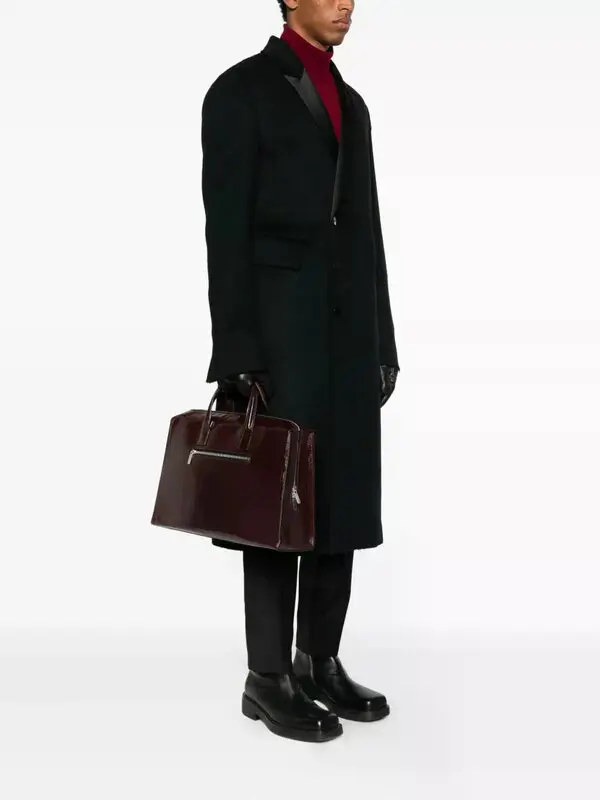 SAPIO Leather Top-handle Tote Bag