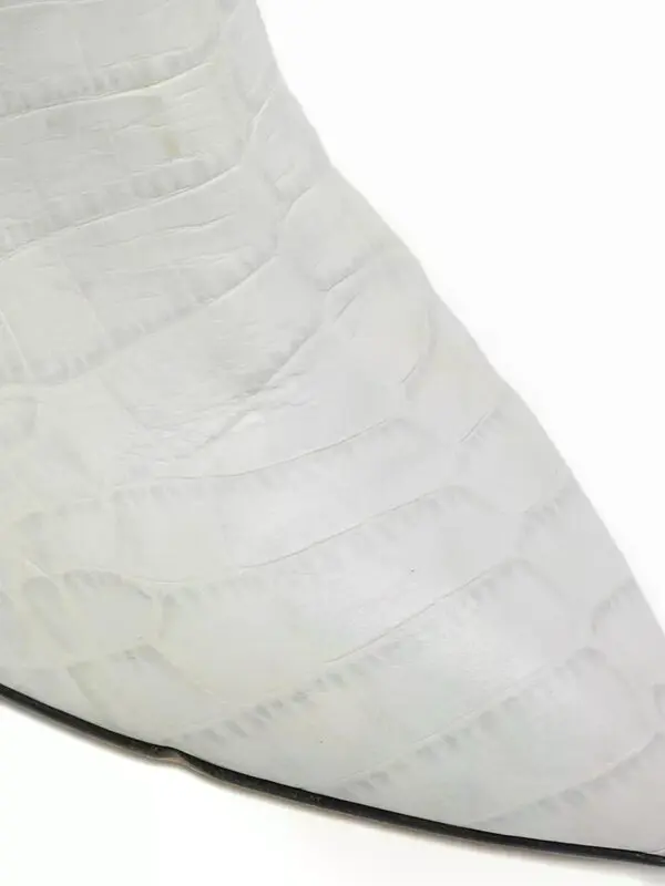 Paris Texas Croc-embossed Leather Boots