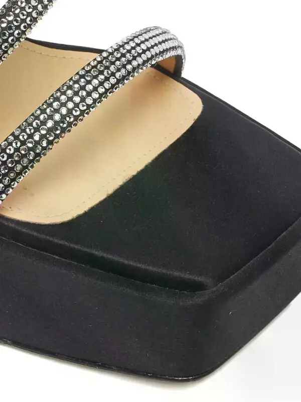 Mach & Mach Sydney Embellished Platform Sandals - Black
