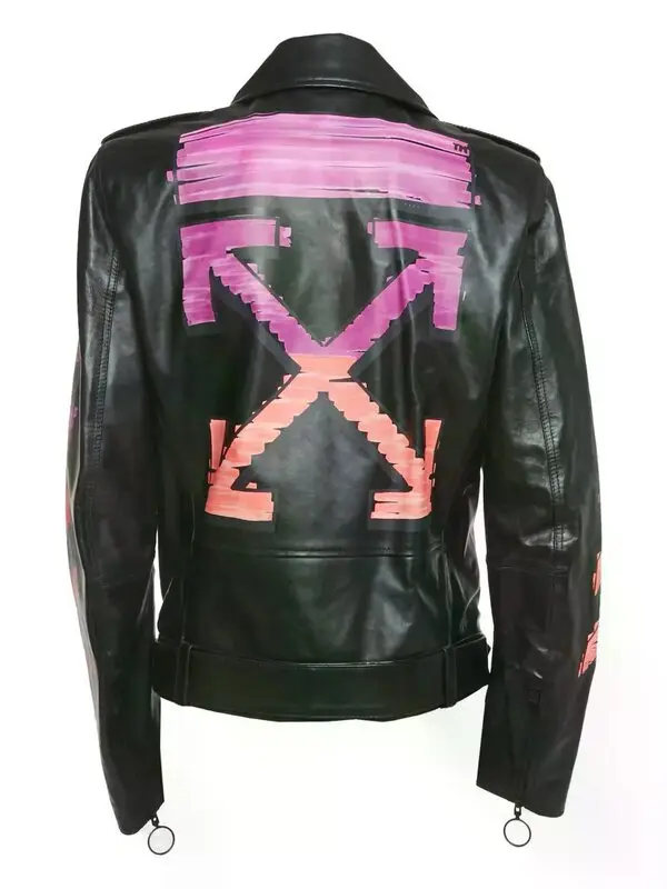 Off-White Arrow-motif Leather Jacket