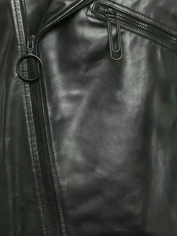 Off-White Arrow-motif Leather Jacket