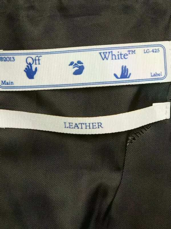 Off-White Arrow-motif Leather Jacket