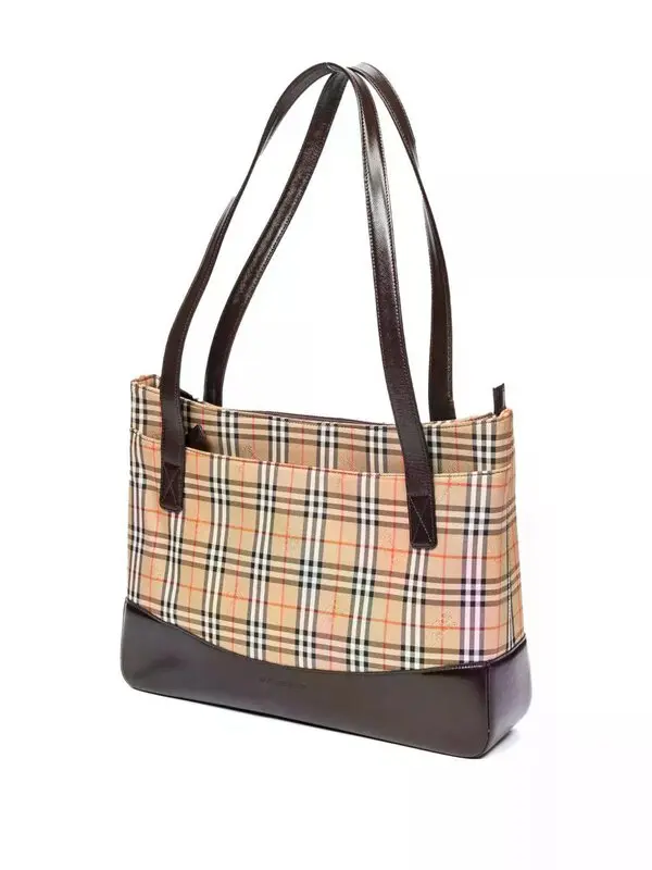 Burberry Checked Tote Bag