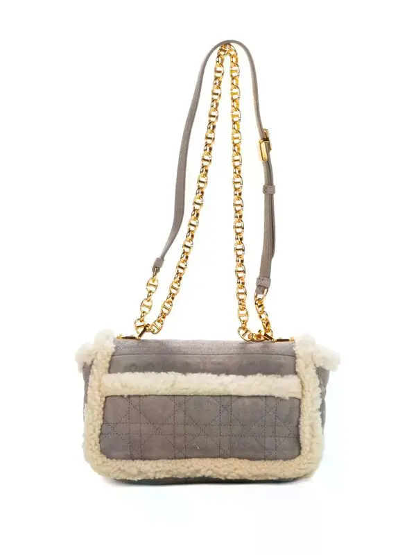 Dior Shearling Quilted Shoulder Bag