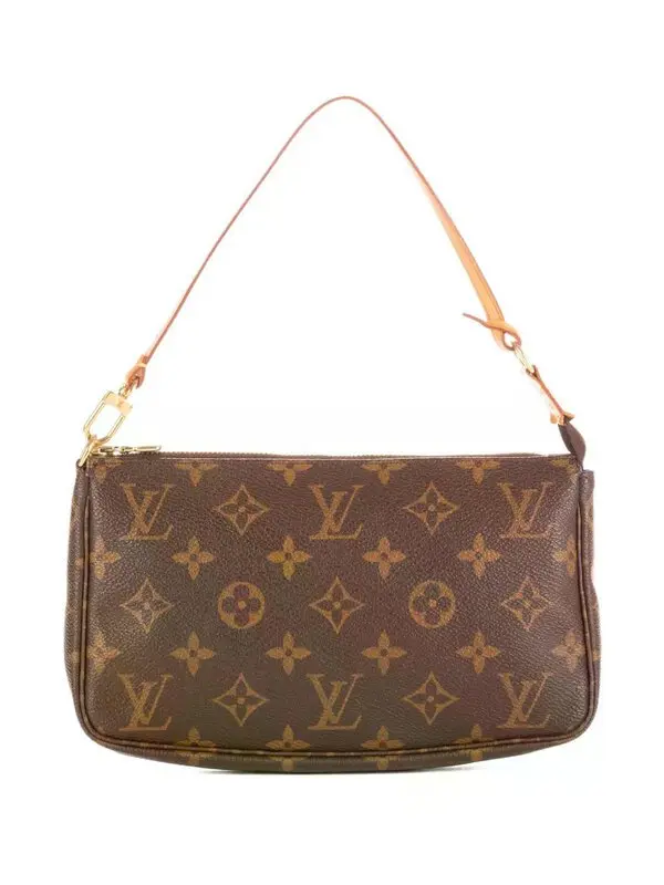 LOUIS VUITTON 2000s Monogram Canvas Zip Bag - Brown