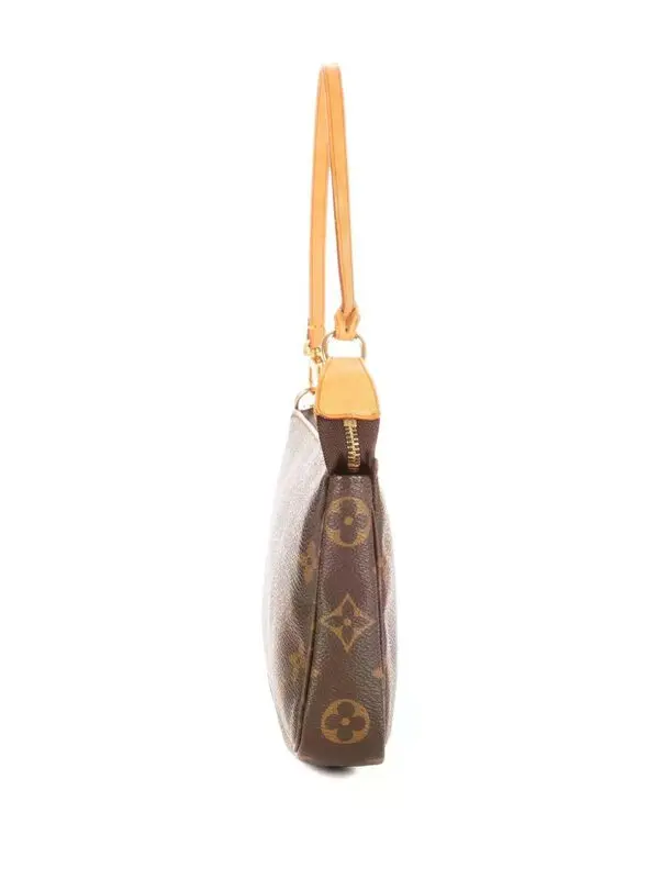LOUIS VUITTON 2000s Monogram Canvas Zip Bag - Brown