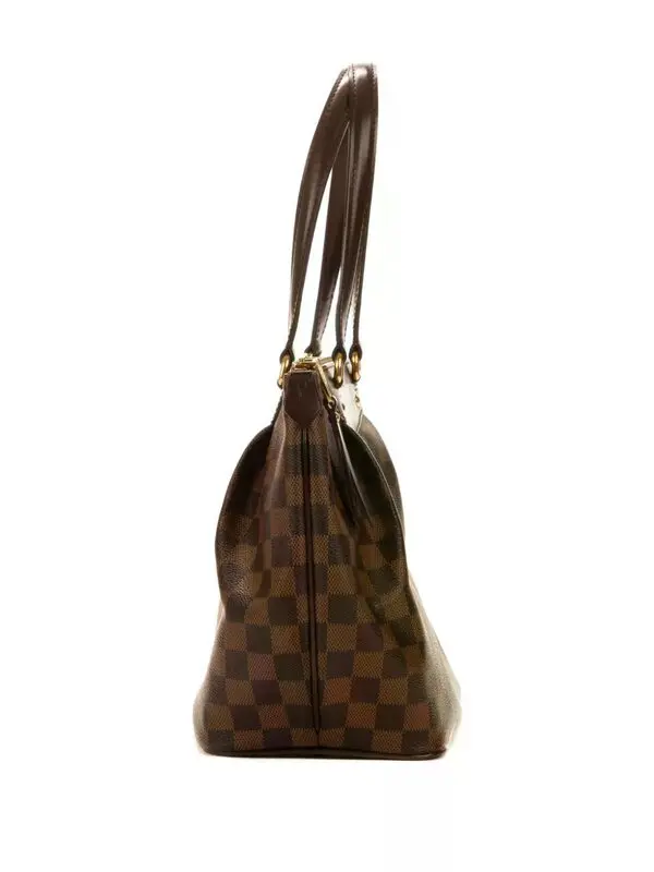 LOUIS VUITTON 2000s Damier Azur Top-handle Bag - Brown