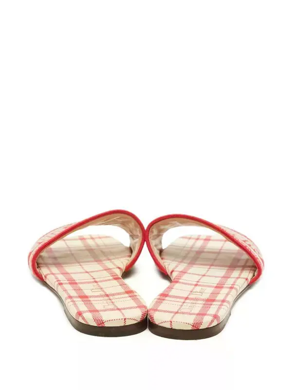 Dior Canvas Embroidered Slides - Red
