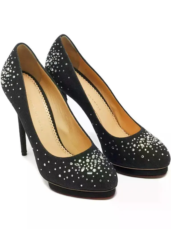 CHARLOTTE OLYMPIA Crystal-embellished Platform Pumps