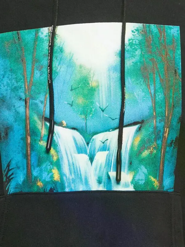 Off-White Waterfall-print Stripe Hoodie