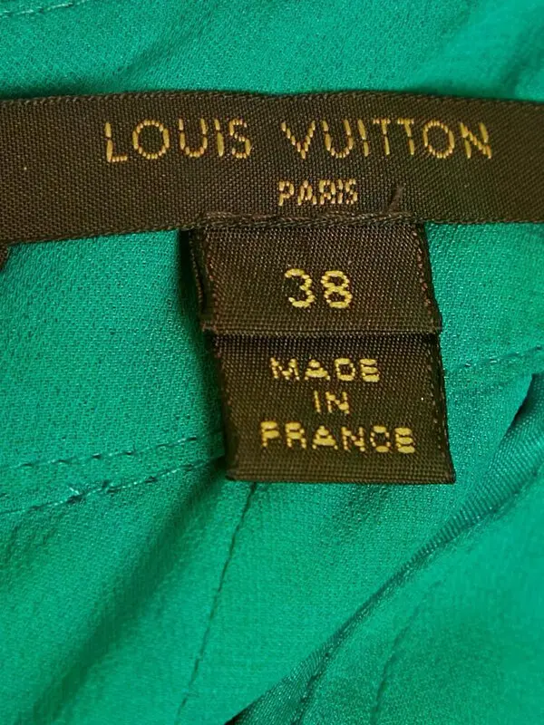 LOUIS VUITTON Pleated Silk Mini Dress