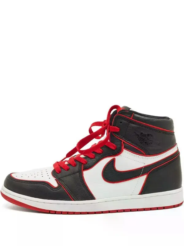 JORDAN Bloodline 1s Leather High-top Sneakers - Black