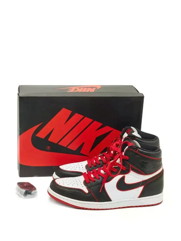 JORDAN Bloodline 1s Leather High-top Sneakers - Black