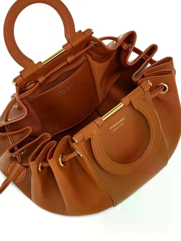 FERRAGAMO Gancini Detail Bucket Bag