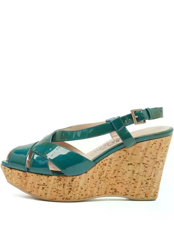 FERRAGAMO Peep-toe Wedge Sandals