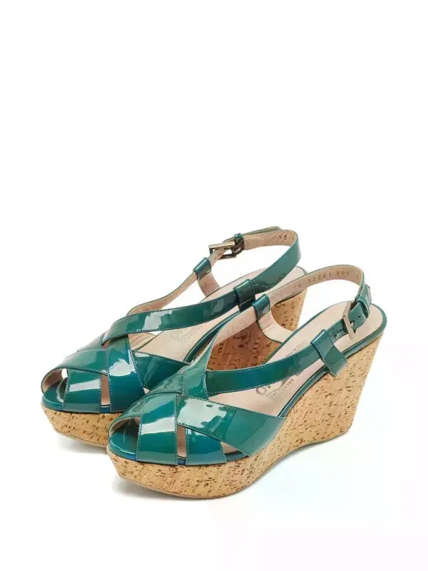 FERRAGAMO Peep-toe Wedge Sandals
