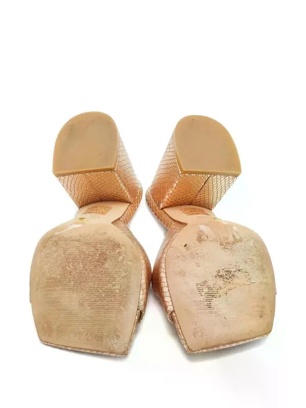 STUART WEITZMAN Snakeskin Embossed Sandals