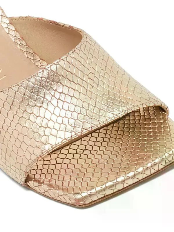 STUART WEITZMAN Snakeskin Embossed Sandals