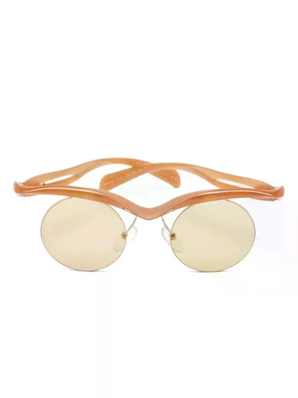 Prada Round Frame Sunglasses - Brown