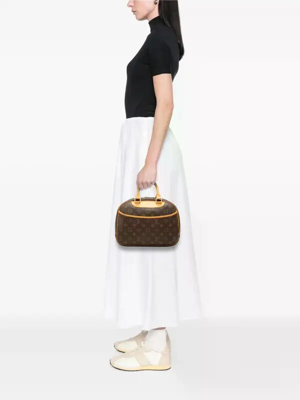 LOUIS VUITTON 2004 Monogram Trouville Handbag - Brown