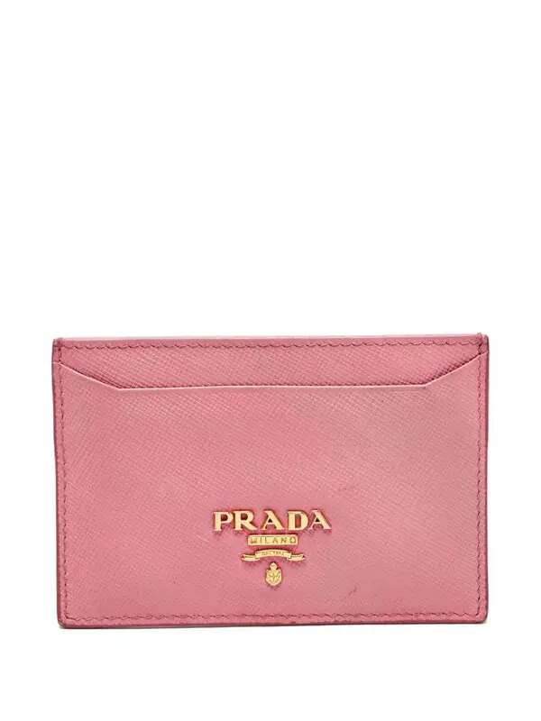 Prada Logo-lettering Cardholder - Pink