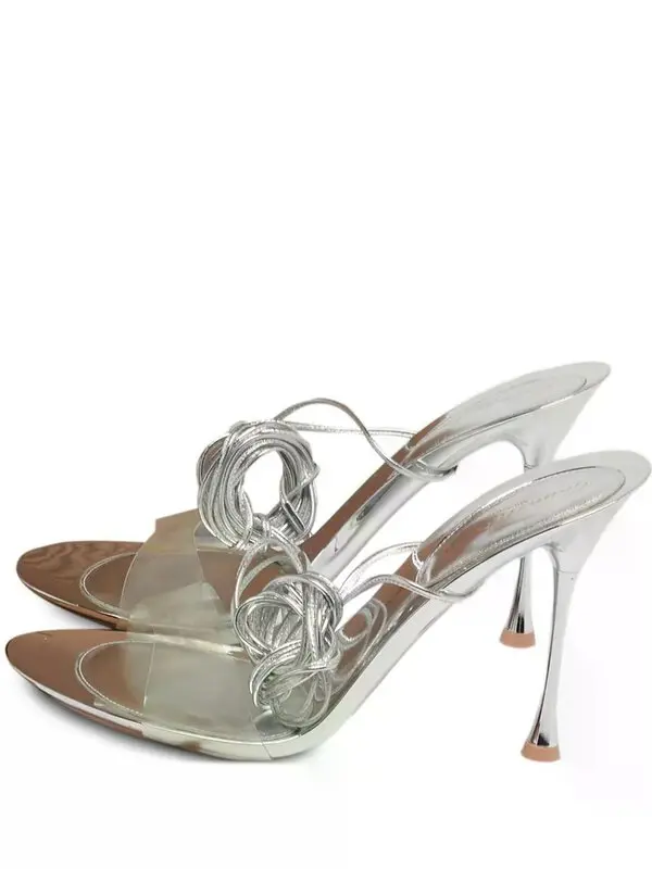 GIANVITO ROSSI Transparent Stiletto Sandals - White