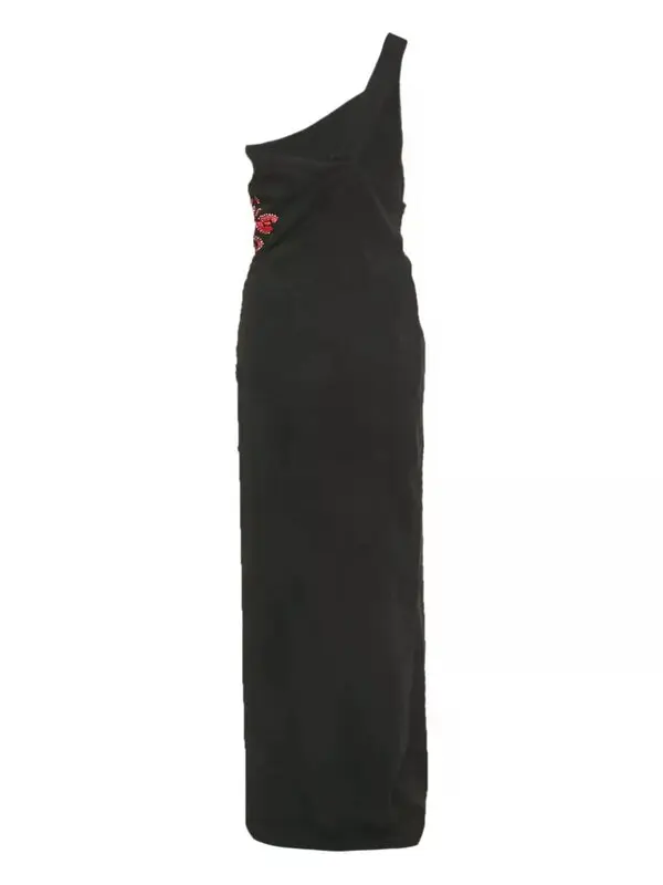 Versace Draped One-shoulder Maxi Dress