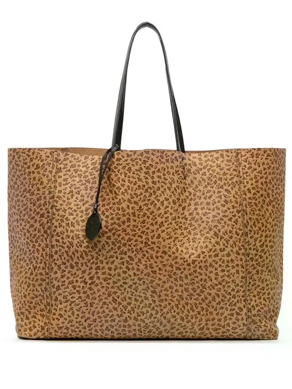 Bottega Veneta 2012-2025 Printed Nappa Intrecciomirage Butterfly Tote Bag - Brown