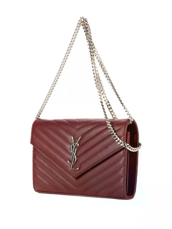 Saint Laurent Quilted Flap Shoulder Bag - Red