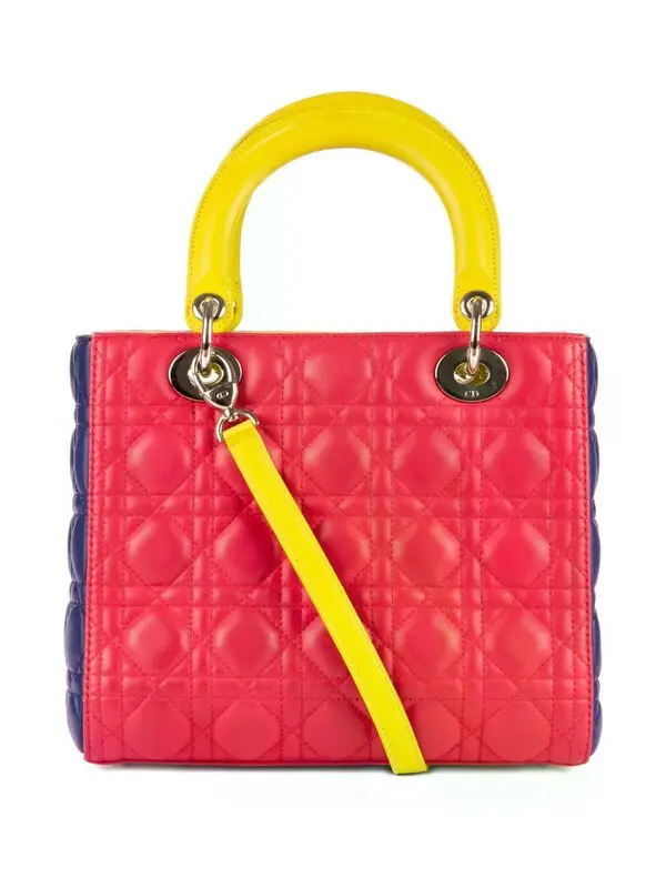 Dior Lady Tote Bag - Yellow