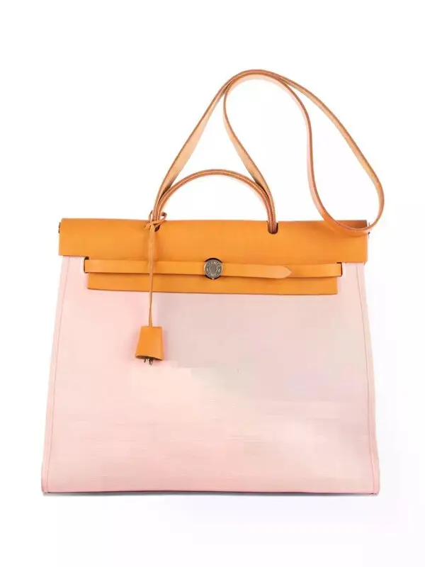 Hermès Leather-trimmed Tote Bag