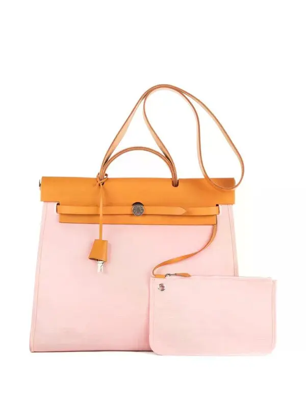 Hermès Leather-trimmed Tote Bag