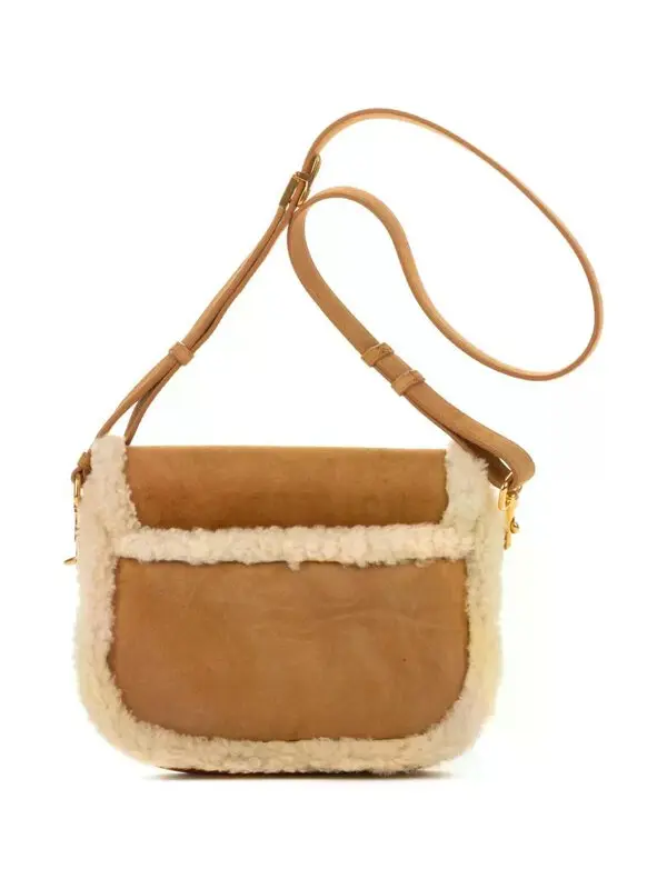 Dior 2000s Shearling-trimmed Shoulder Bag