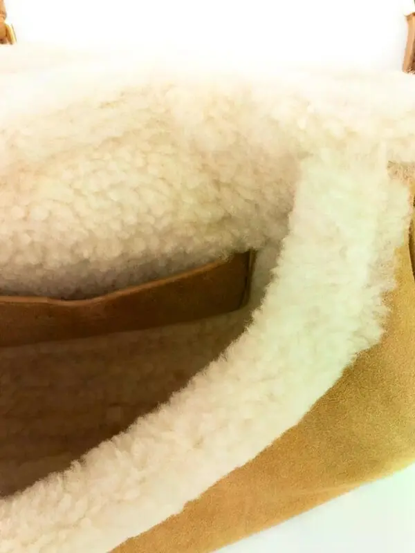 Dior 2000s Shearling-trimmed Shoulder Bag