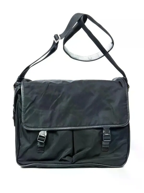 Prada Buckled Canvas Shoulder Bag
