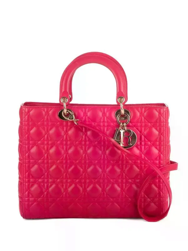 Dior Cannage Lady Handbag - Pink