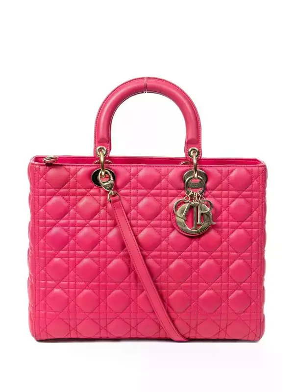 Dior Leather Tote Bag - Pink