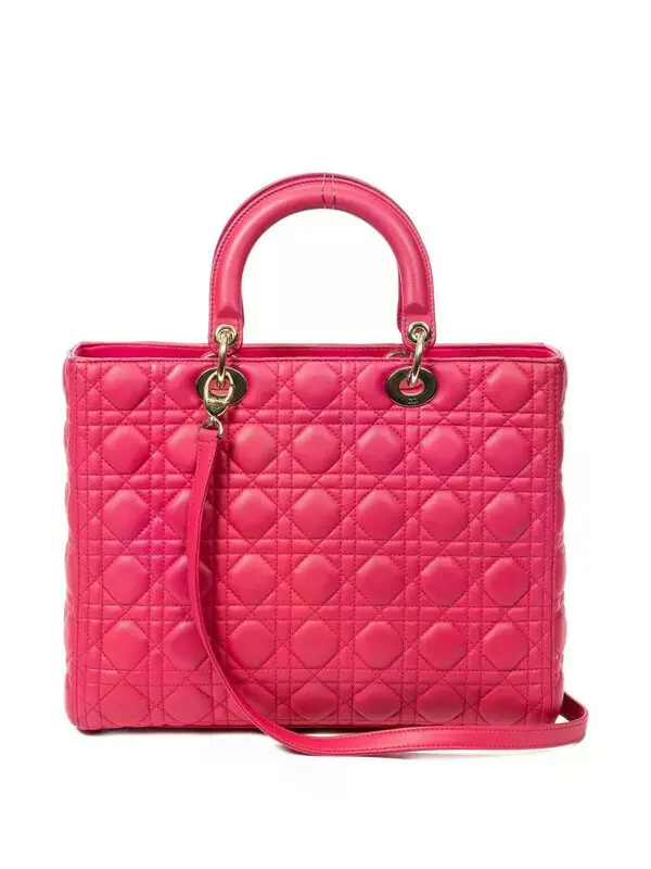 Dior Leather Tote Bag - Pink