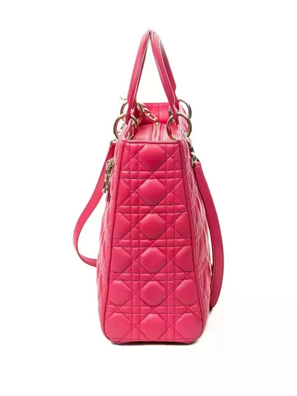 Dior Leather Tote Bag - Pink