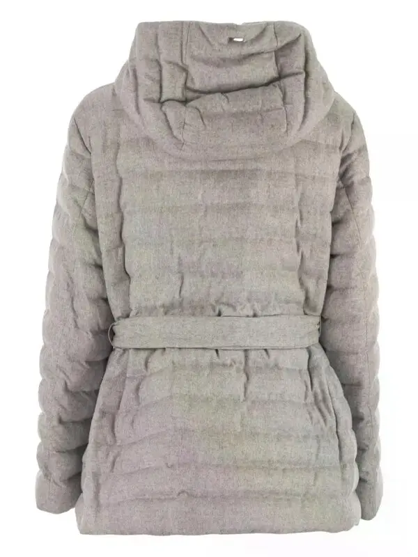 Herno Long-sleeved Quilted Jacket With Hood - Grey